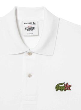 Polo Lacoste Netflix Stranger Things Blanc Homme