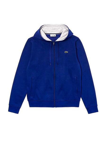Sweat Lacoste Sport Zipper Bleu Homme